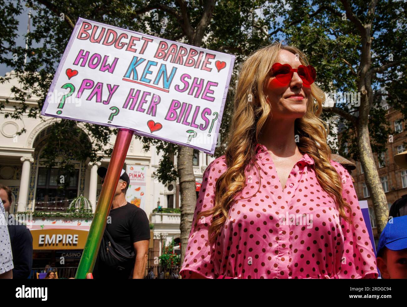London, UK. 21st July, 2023. Actor Elizabeth Bower Equity rally in ...