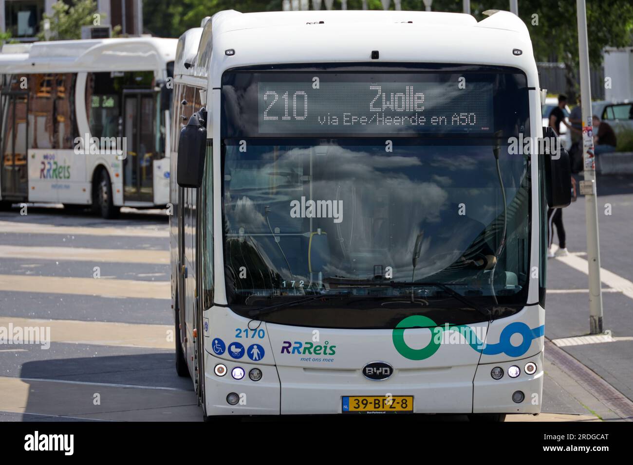 Electrical busses of RRReis runned by EBS at Apeldoorn station in the ...