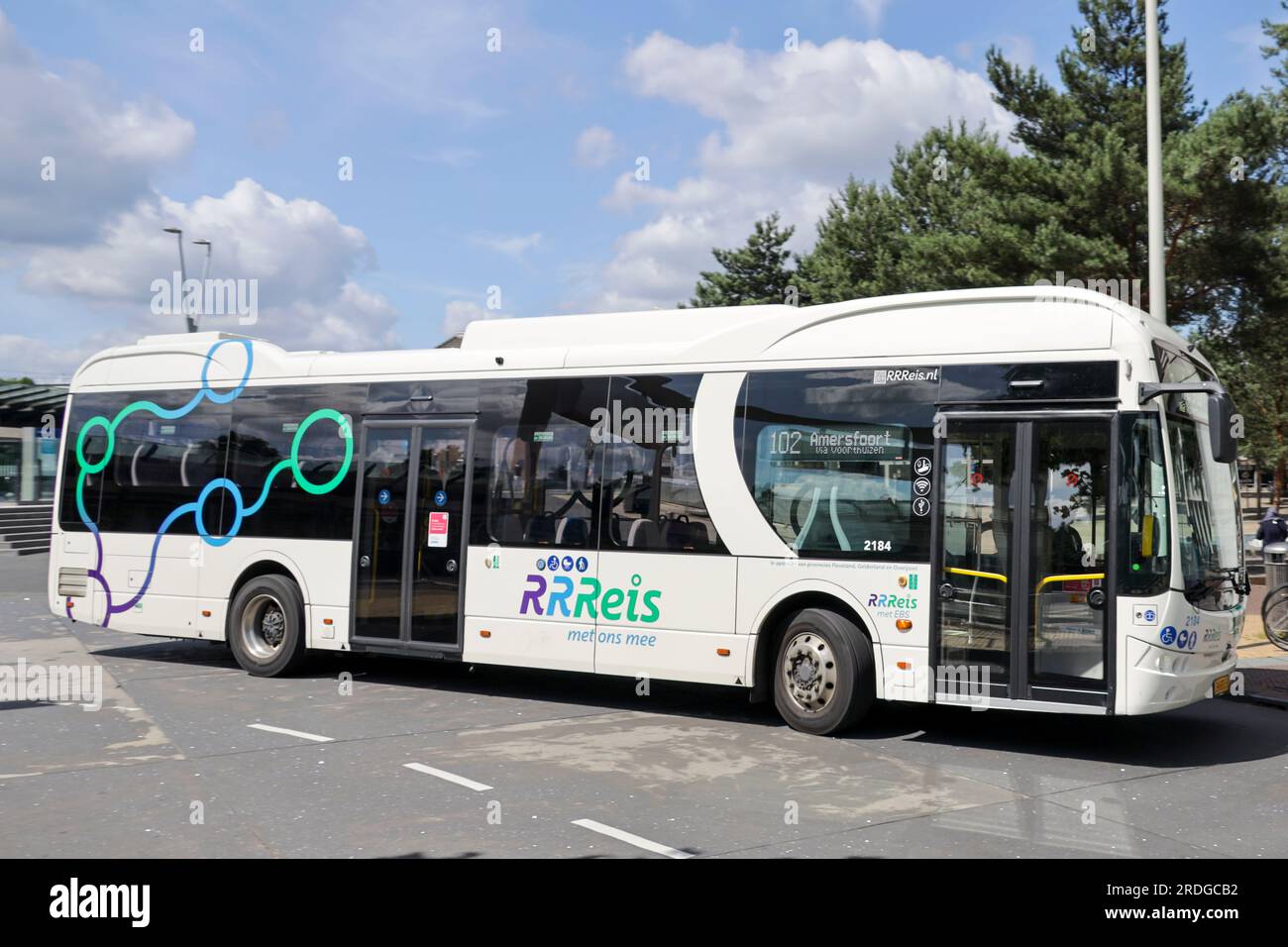 Electrical busses of RRReis runned by EBS at Apeldoorn station in the ...