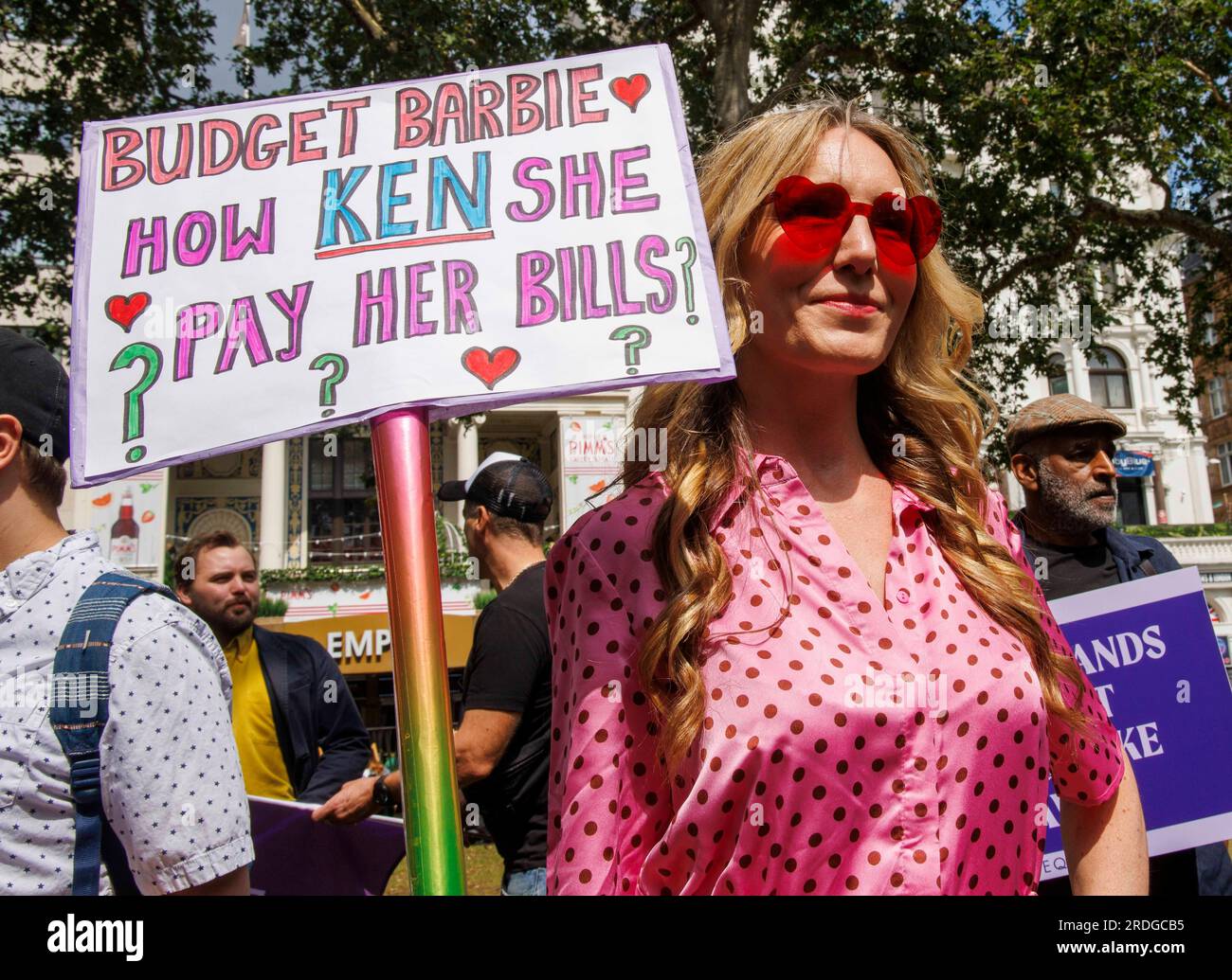 London, UK. 21st July, 2023. Actor Elizabeth Bower Equity rally in ...