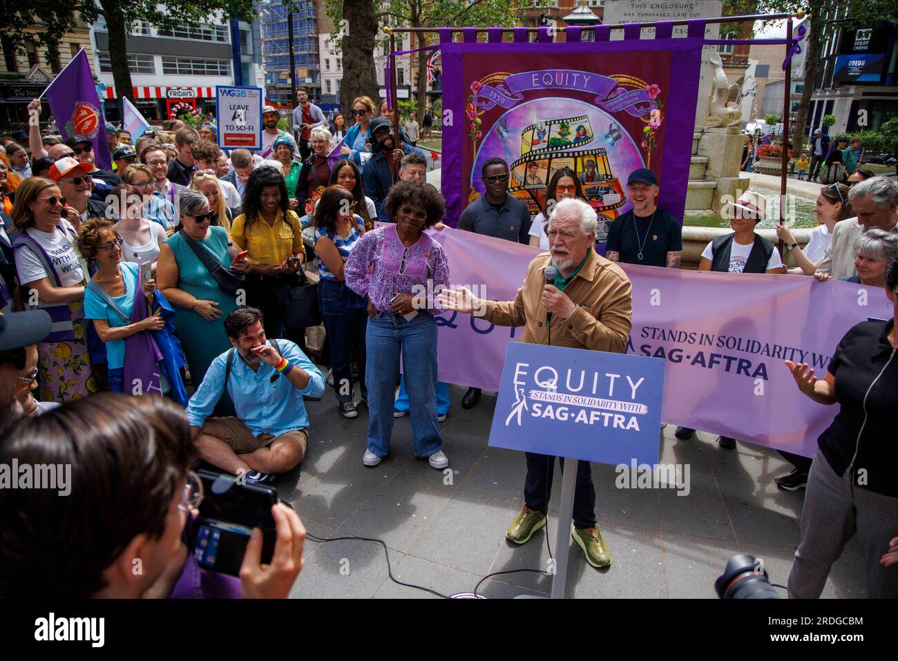 London, UK. 21st July, 2023. Brian Cox Equity rally in solidarity with ...