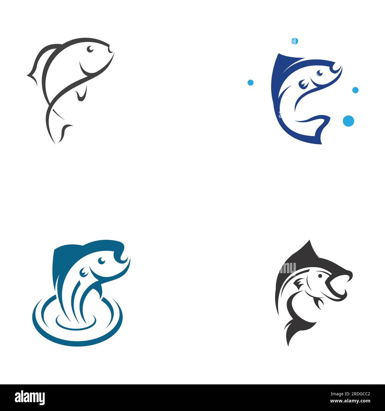 Fish logo, fishinghook, fish oil and seafood restaurant icon. With ...