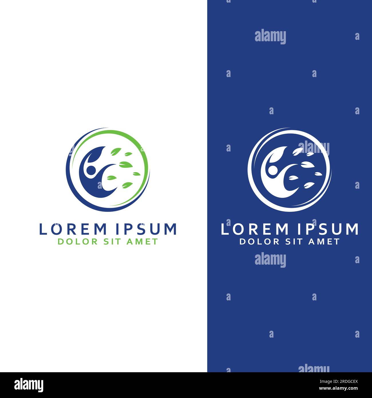 Human nature leaf logo. Leaf and human combination logo with vector ...