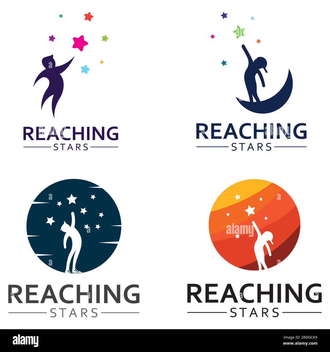 A logo to reach the stars or a logo to reach a dream or goal. Logo ...