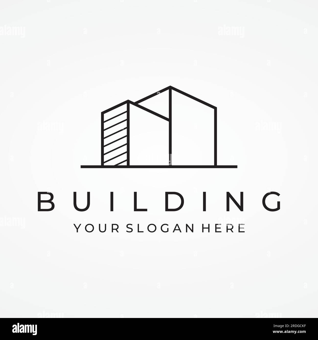 Logos of modern and elegant luxury apartment buildings, houses, hotels ...
