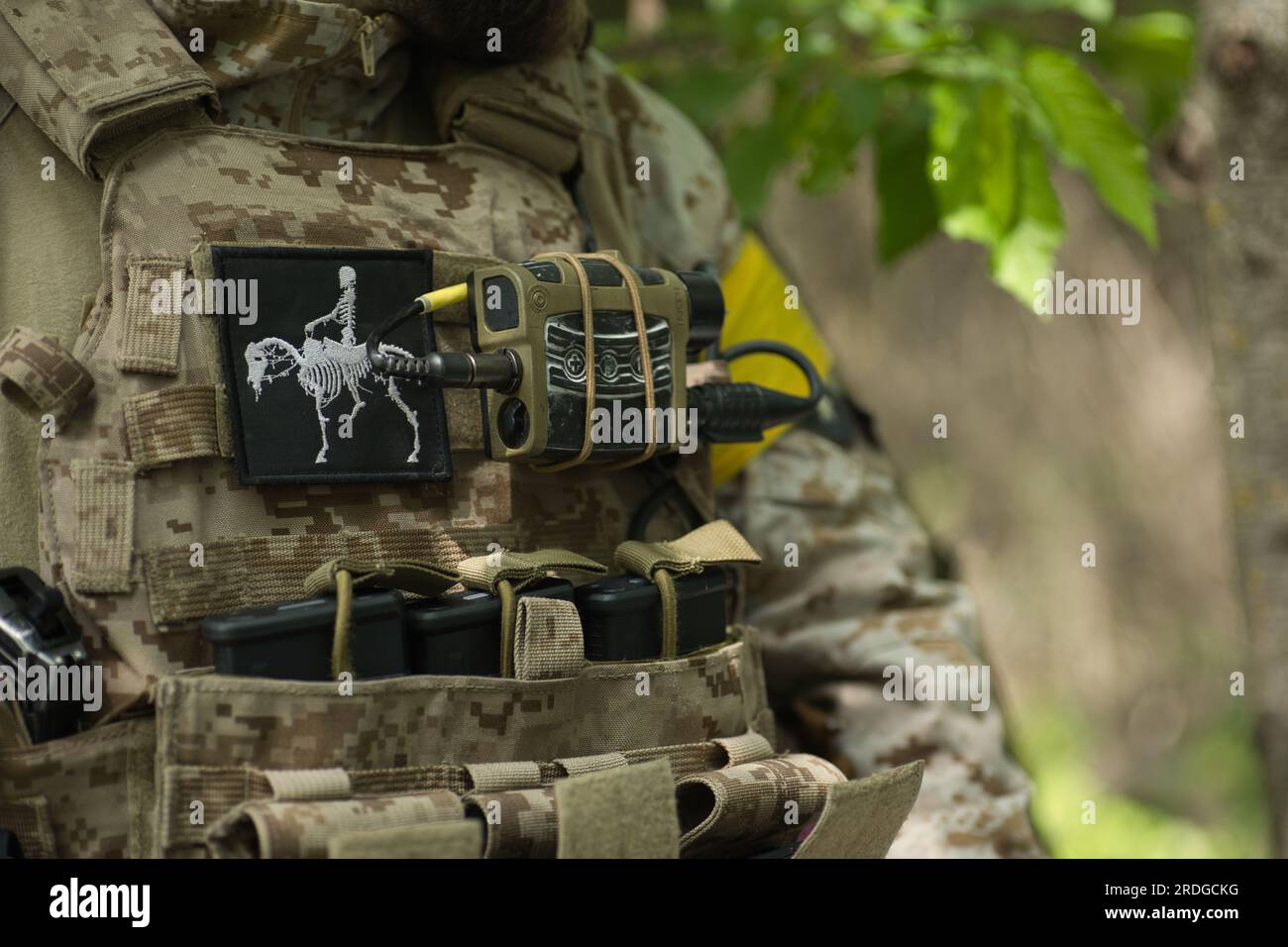 human body in camouflage and armor, american uniform Stock Photo - Alamy