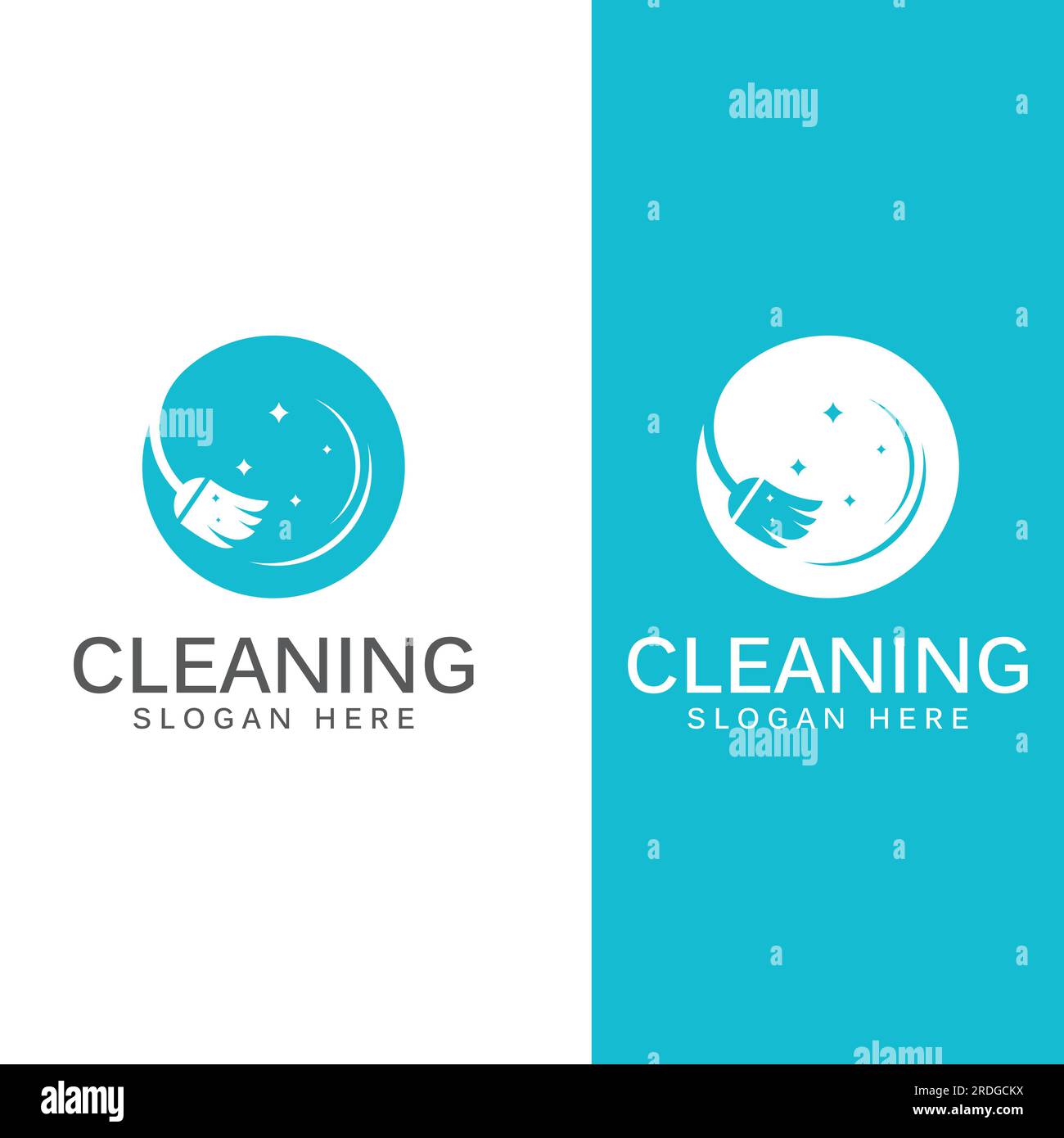 Cleaning logo, cleaning protection logo and house cleaning logo. With ...