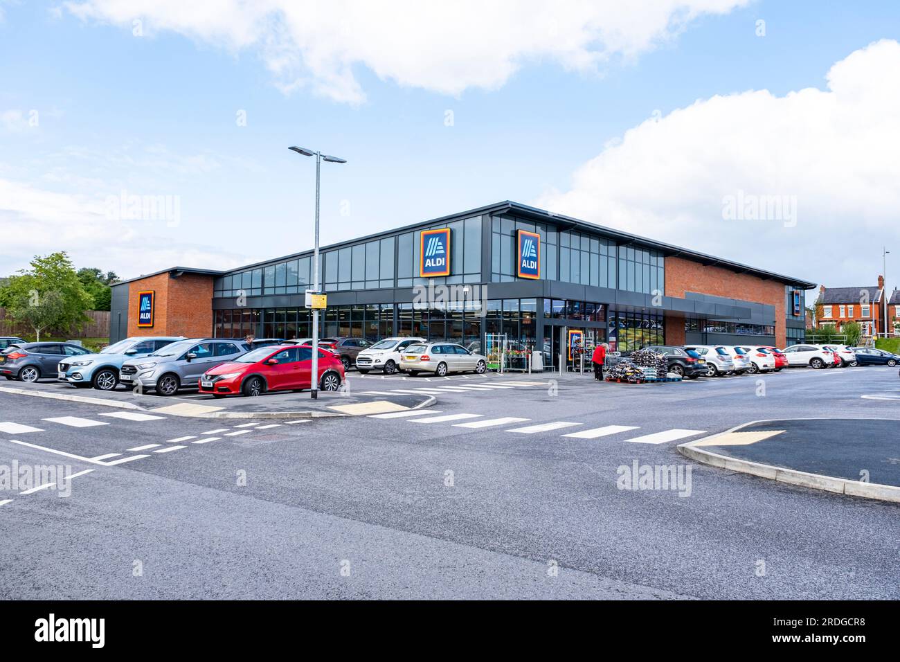 Aldi supermarket in Winsford Cheshire UK Stock Photo - Alamy