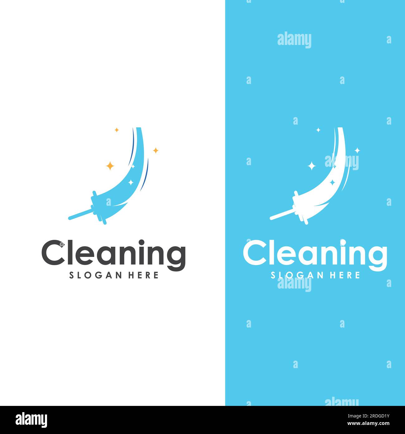 Cleaning logo, cleaning protection logo and house cleaning logo. With ...