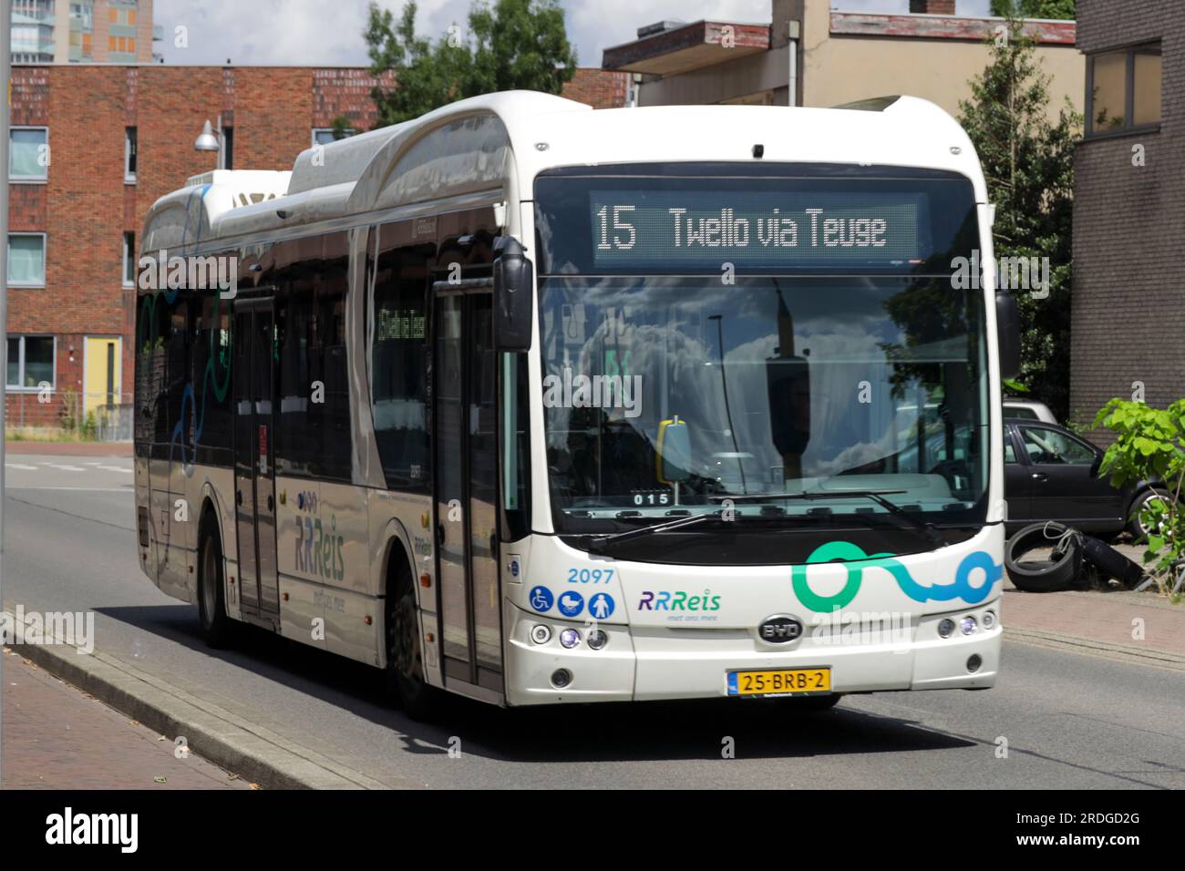 Electrical busses of RRReis runned by EBS at Apeldoorn station in the ...