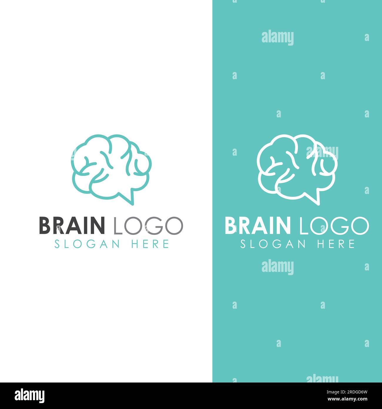 Brain logo. Brain logo with combination of technology and brain part nerve cells, with vector ...
