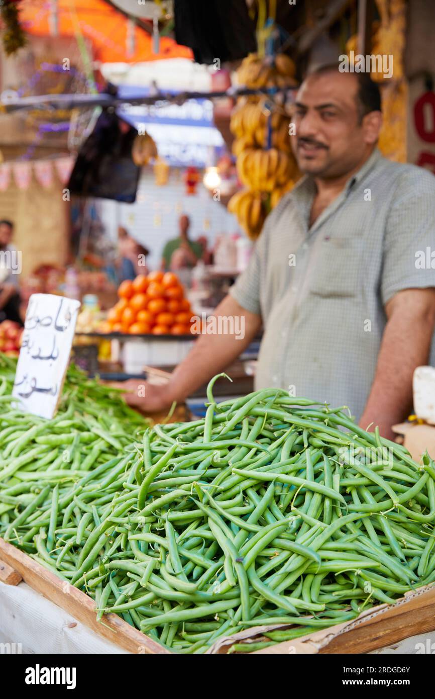 Vegetable stall, Downtown Amman market, Amman, Jordan Stock Photo - Alamy