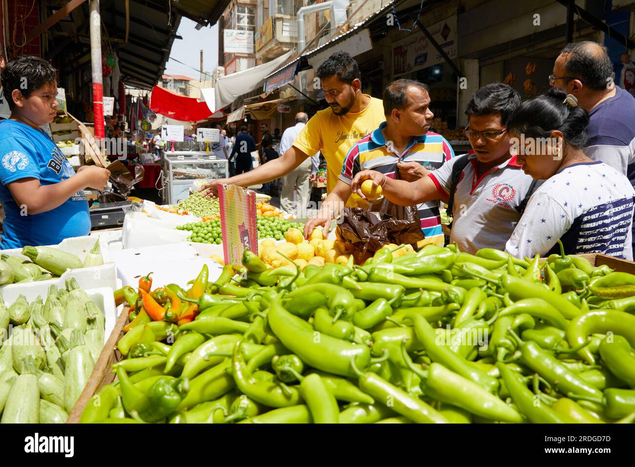 Vegetable stall, Downtown Amman market, Amman, Jordan Stock Photo - Alamy