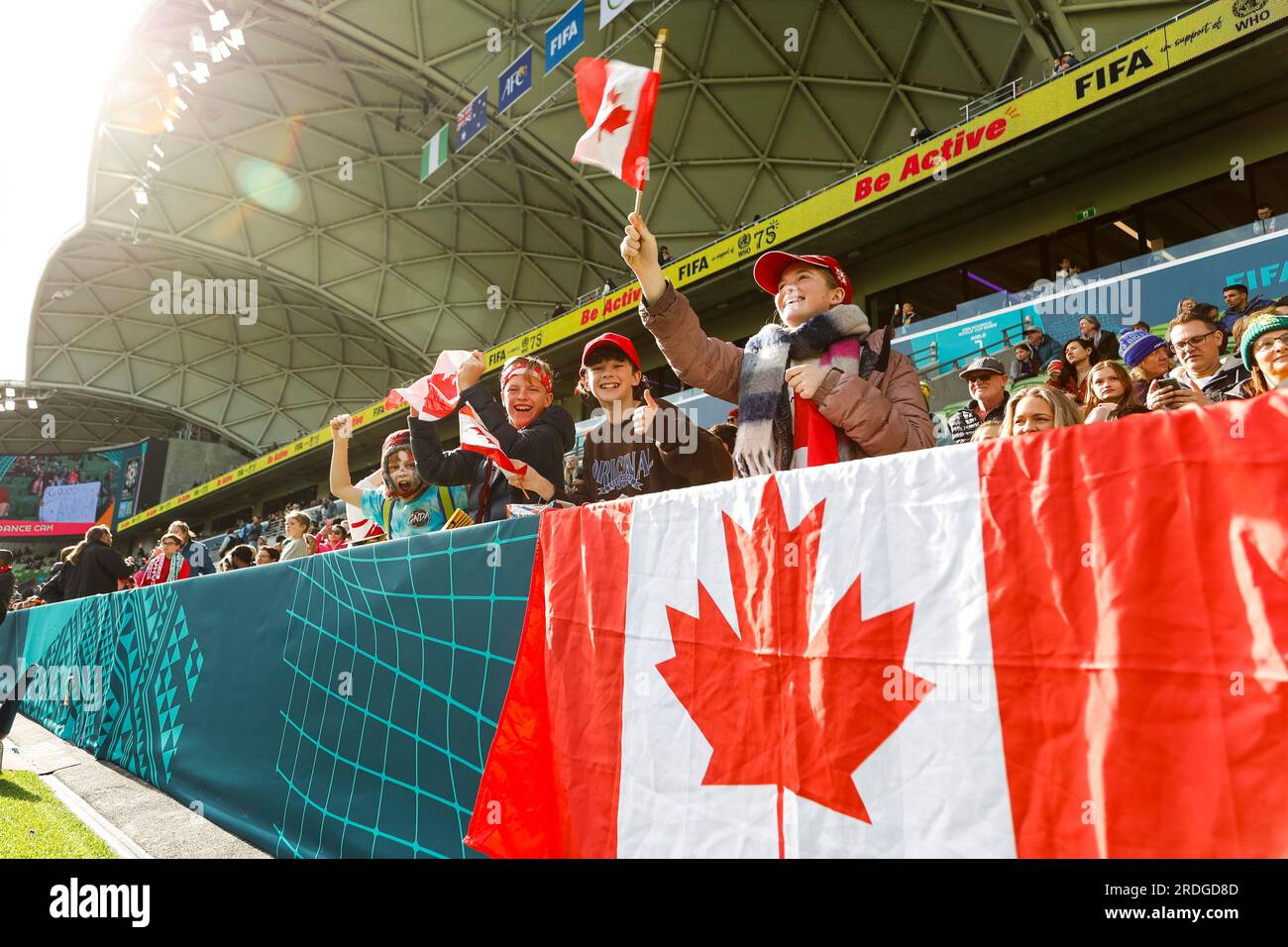 Melbourne, Australia. 21st July, 2023. Canadian fans seen before the ...