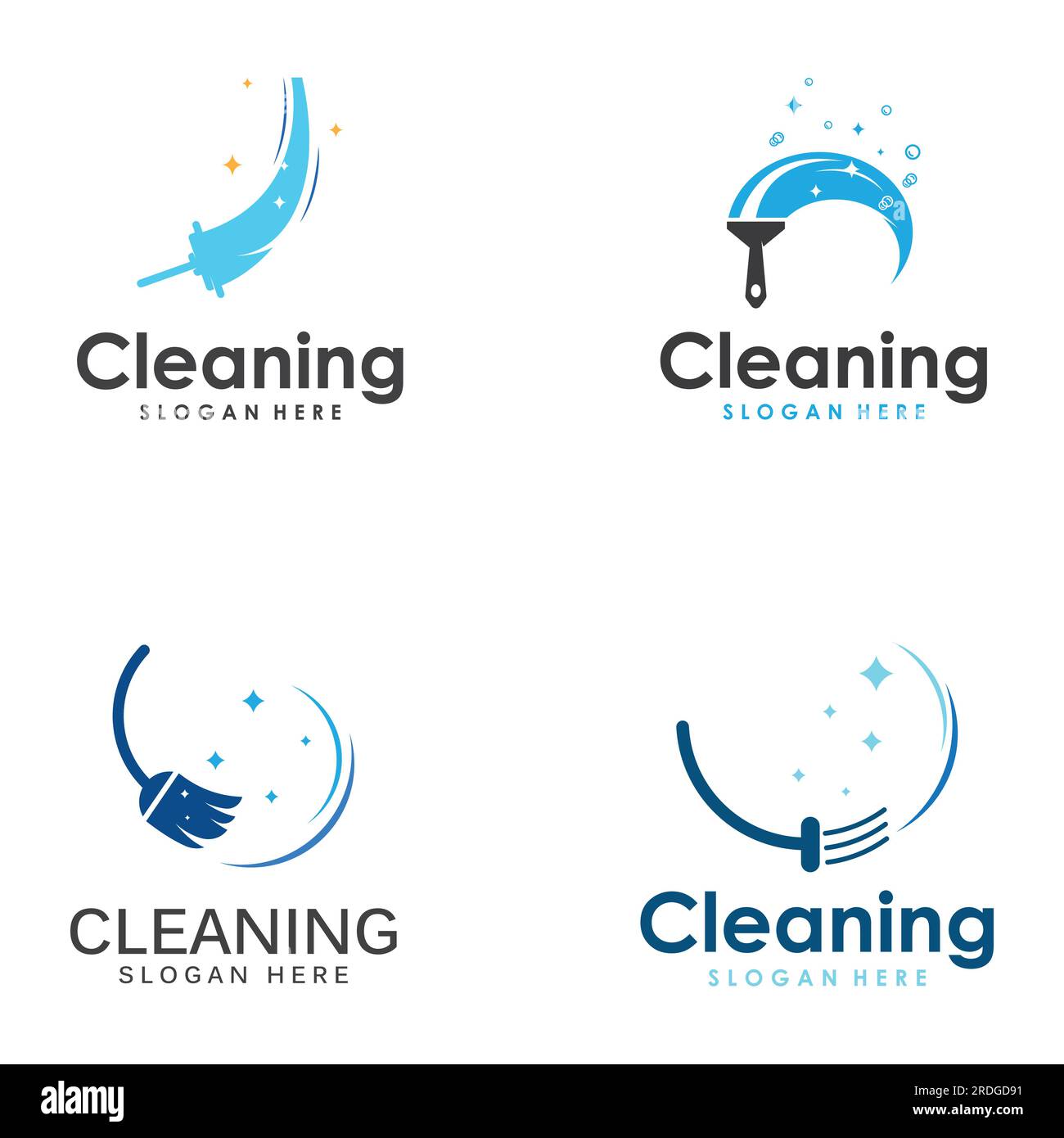 Cleaning logo, cleaning protection logo and house cleaning logo. With ...
