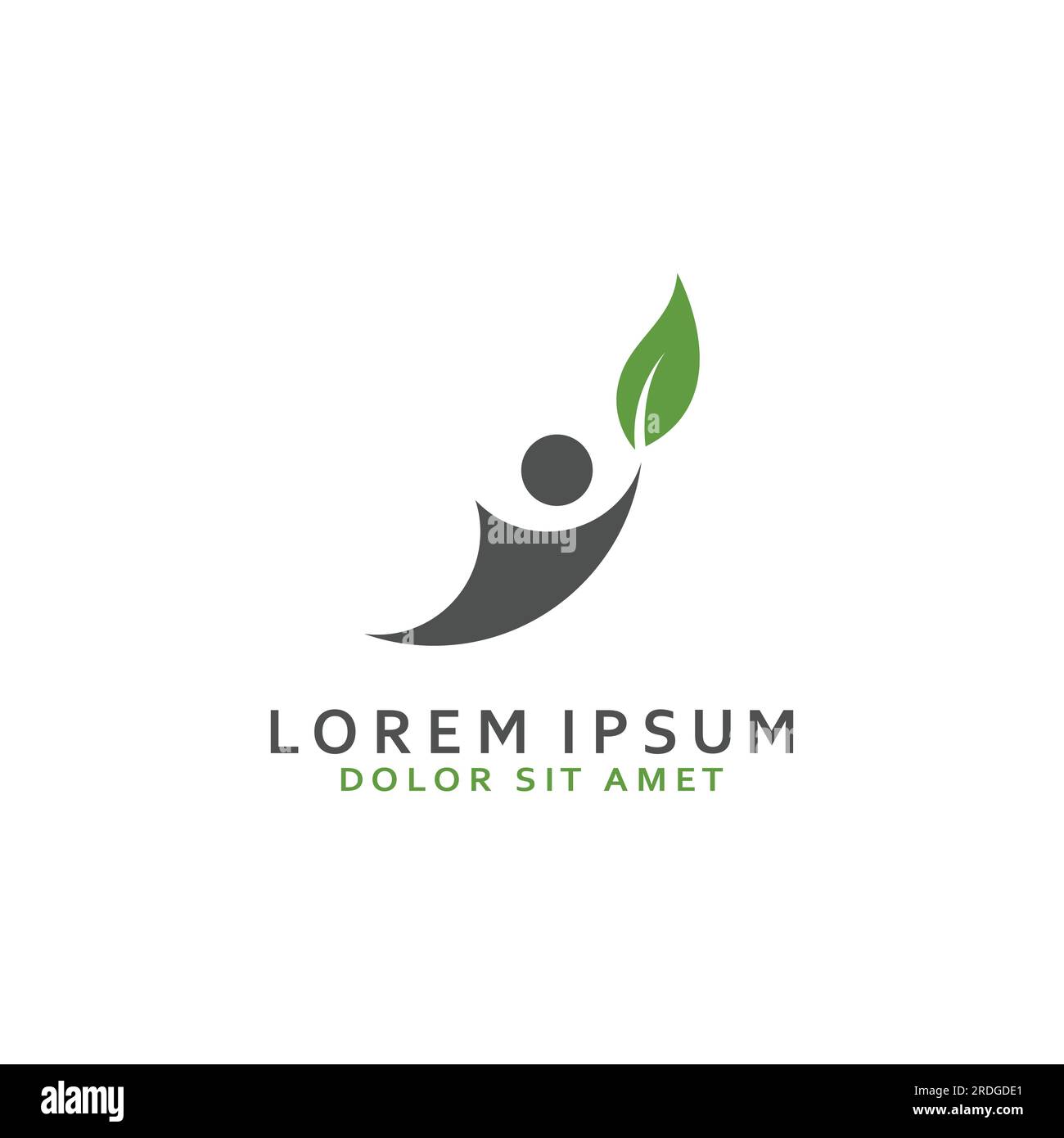 Human nature leaf logo. Leaf and human combination logo with vector ...