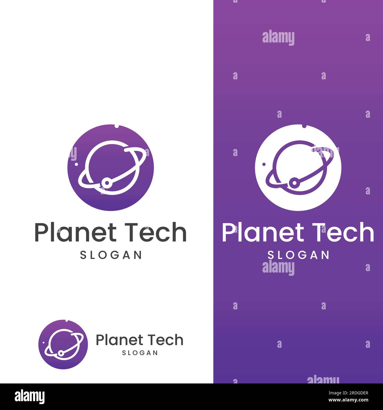 Logo of modern digital tech world, global or tech planet, and digital ...