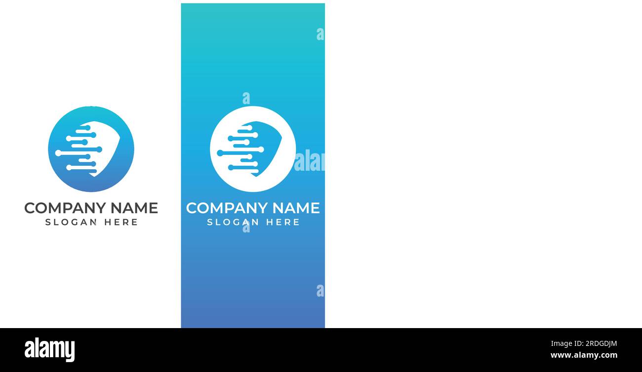 Logo of modern digital tech world, global or tech planet, and digital ...