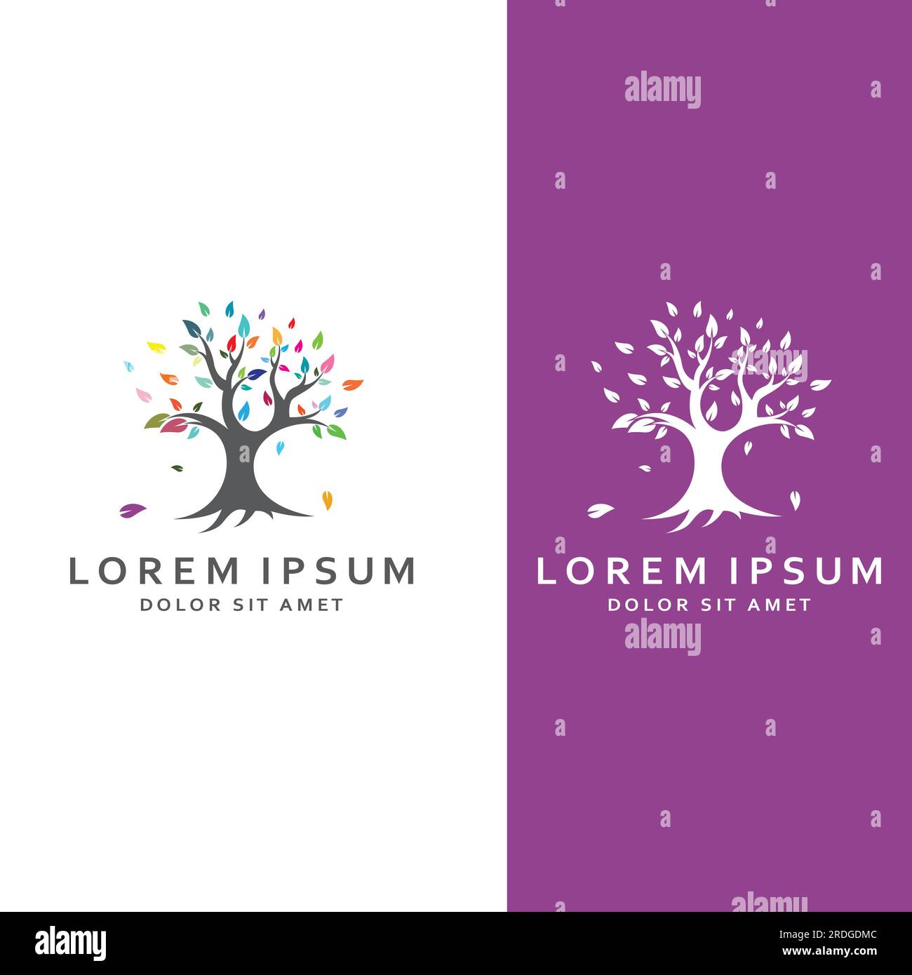 Living tree logo design, using vector concept Stock Vector Image & Art ...
