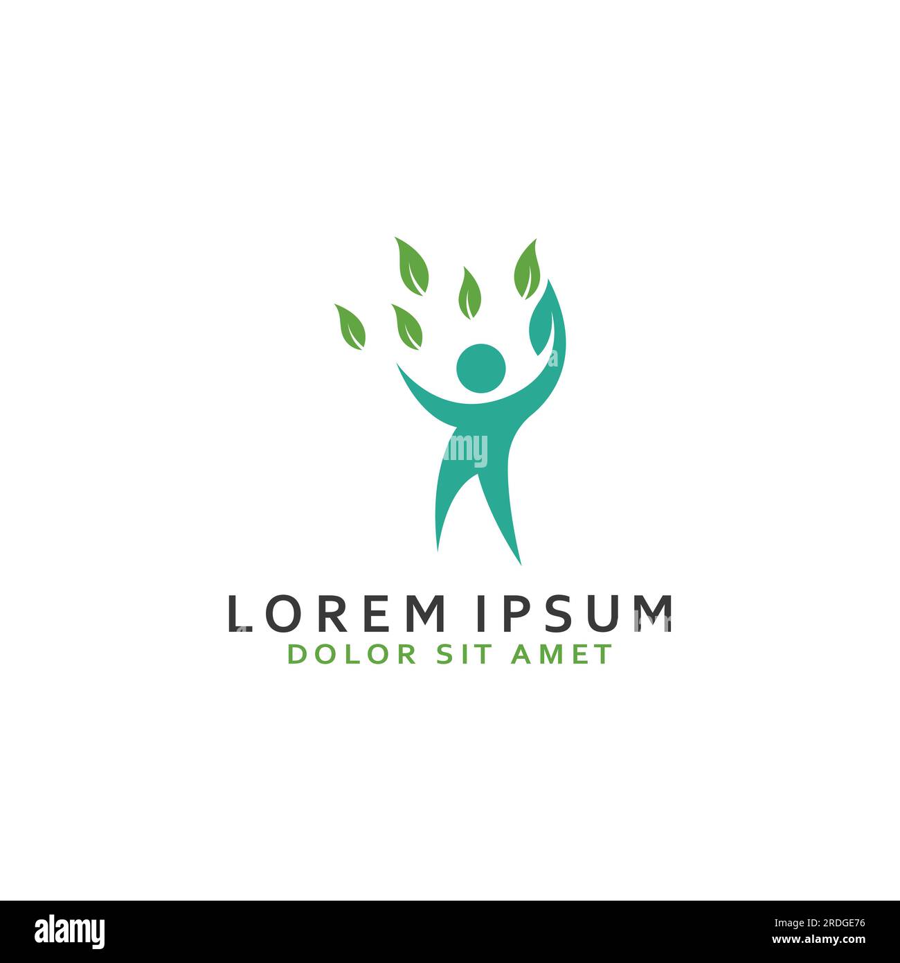 Human nature leaf logo. Leaf and human combination logo with vector ...