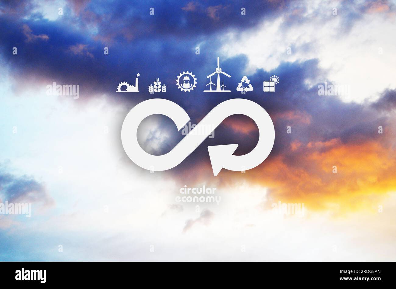 circular economy icons Stock Photo - Alamy