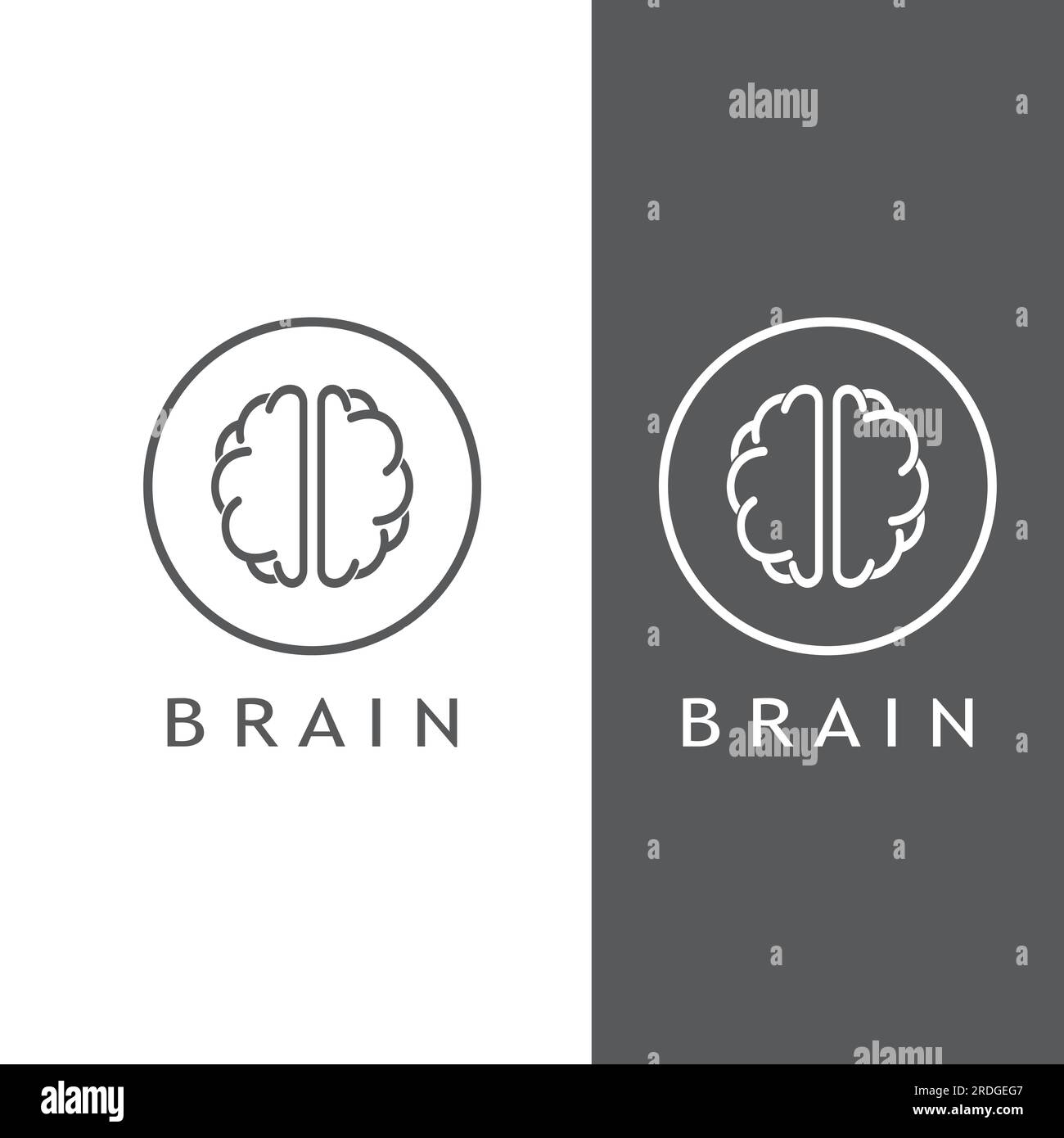 Brain logo. Brain logo with combination of technology and brain part nerve cells, with vector ...