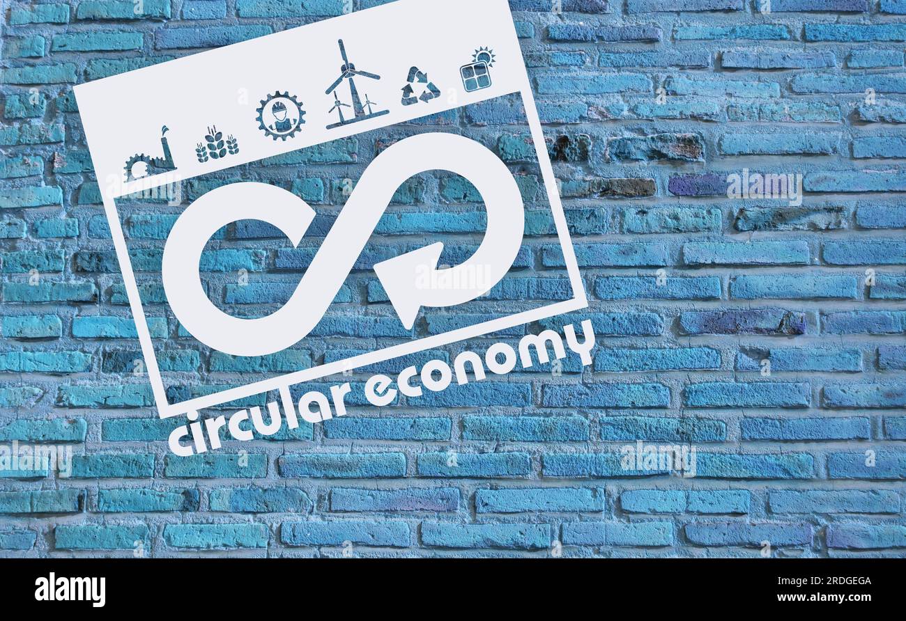 circular economy icons Stock Photo - Alamy