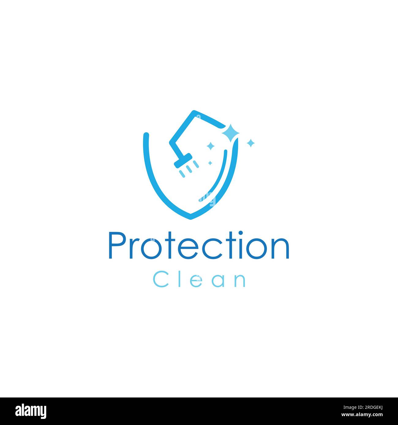 Cleaning logo, cleaning protection logo and house cleaning logo. With ...