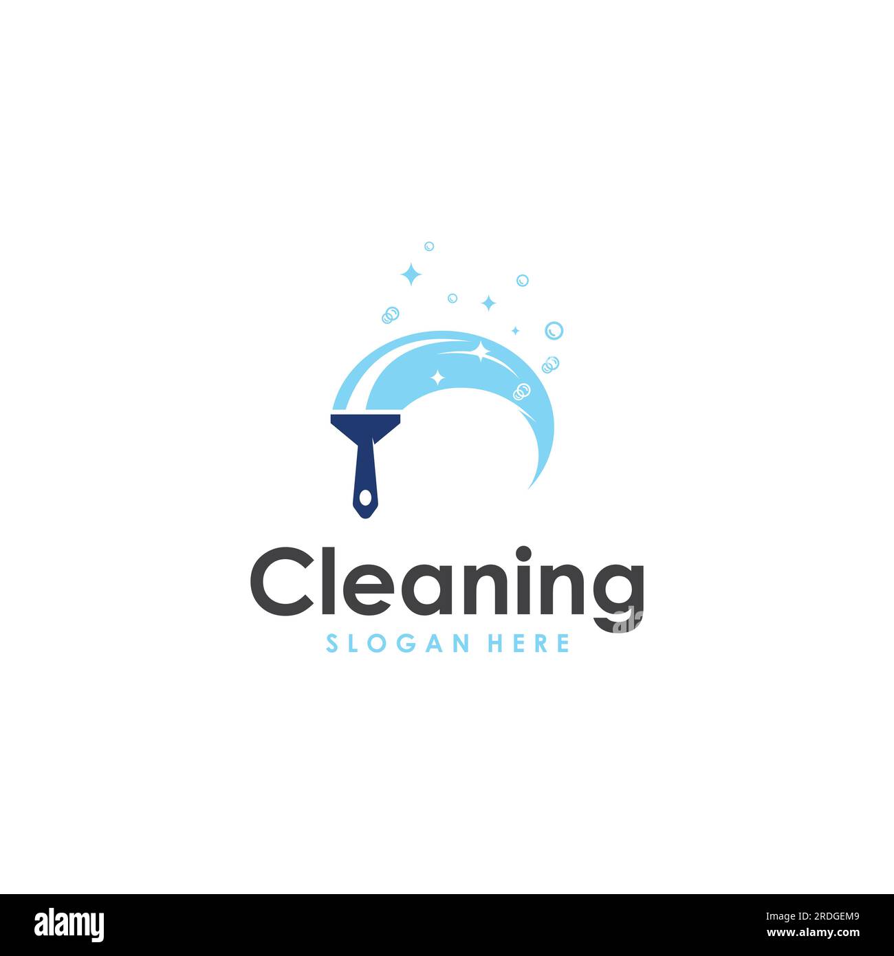 Cleaning logo, cleaning protection logo and house cleaning logo. With ...