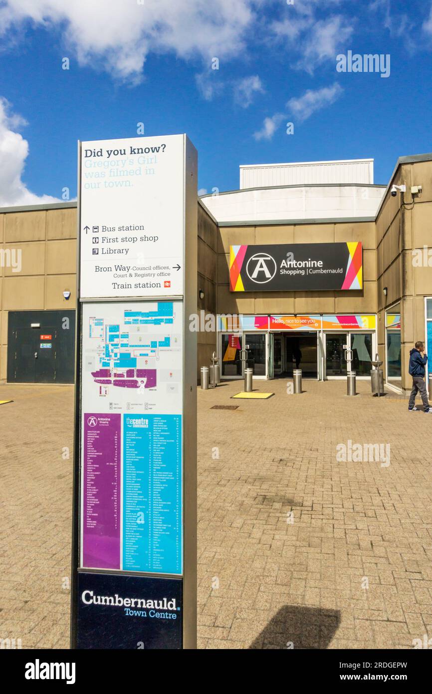 Entrance to Antonine Shopping Centre in the town centre of Cumbernauld ...