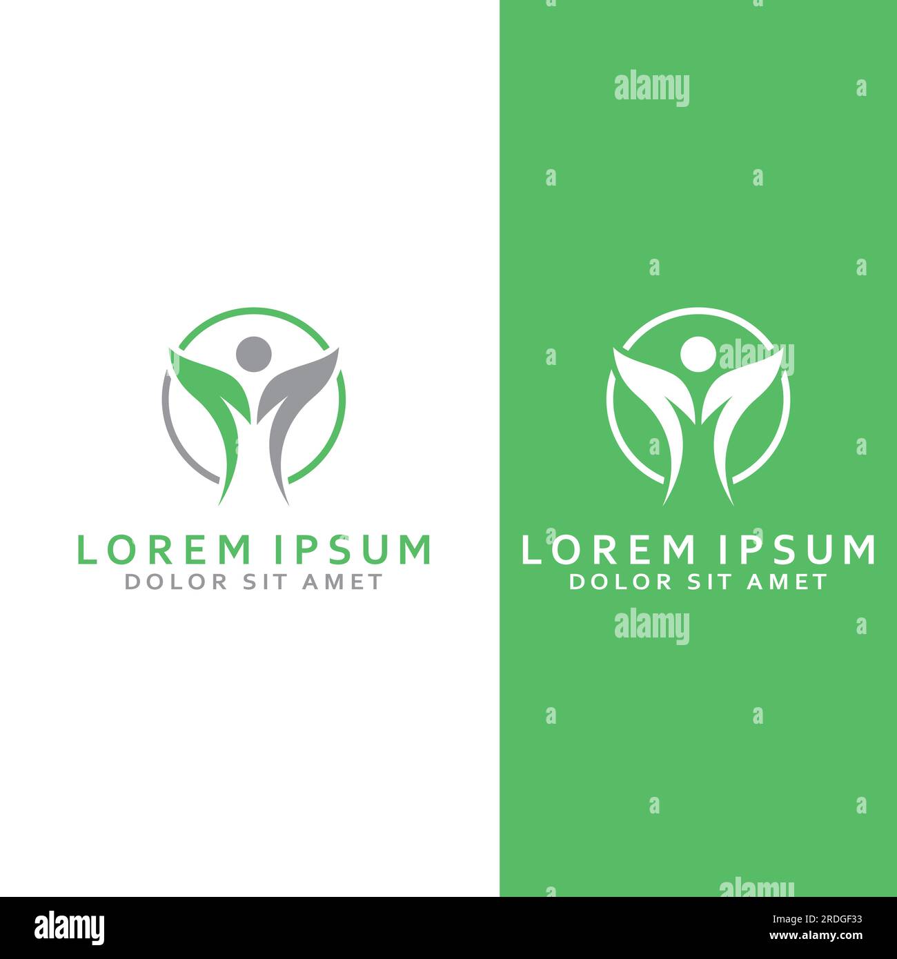 Human nature leaf logo. Leaf and human combination logo with vector ...