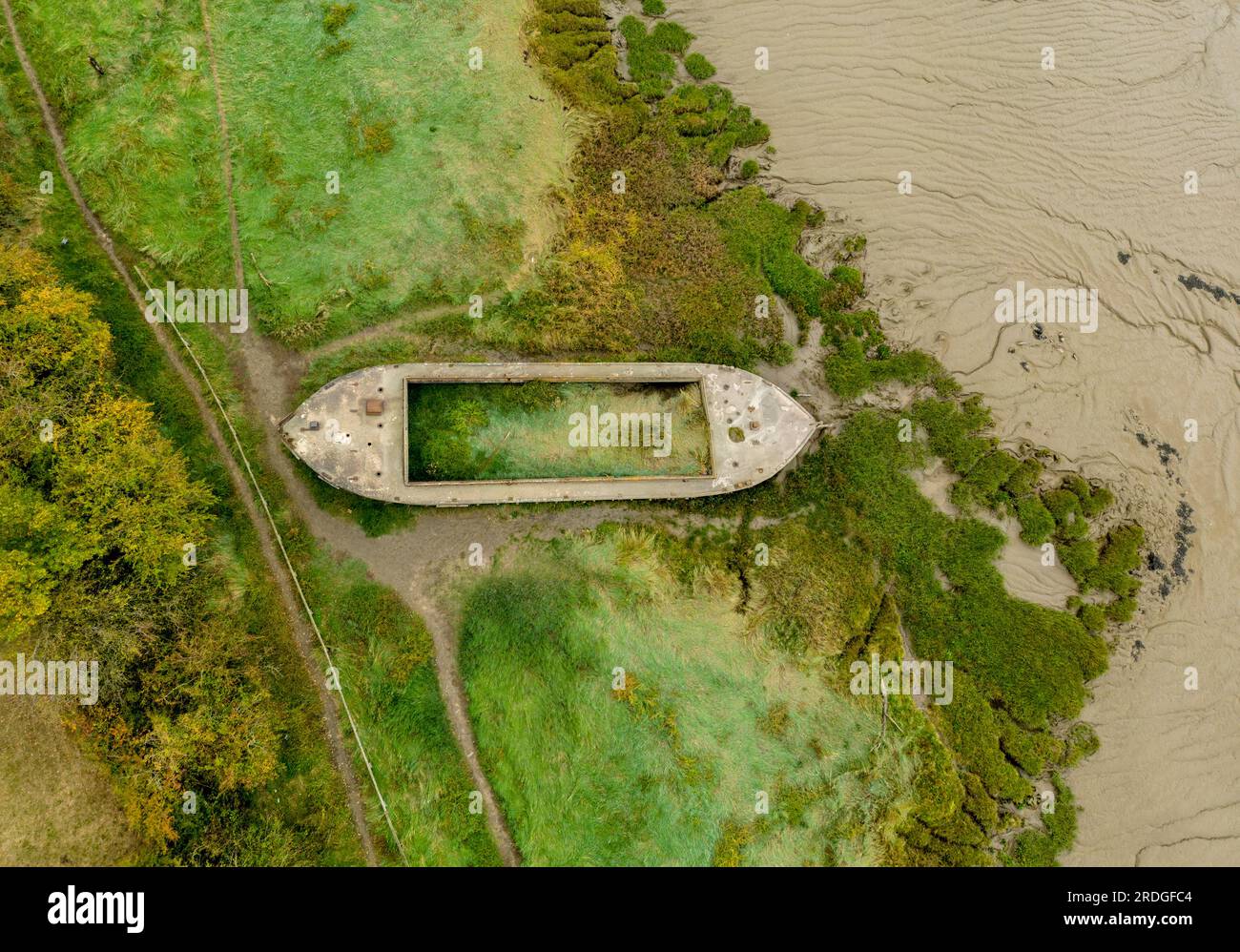 Purton wrecks or boat graveyard barges beached over a long period to ...