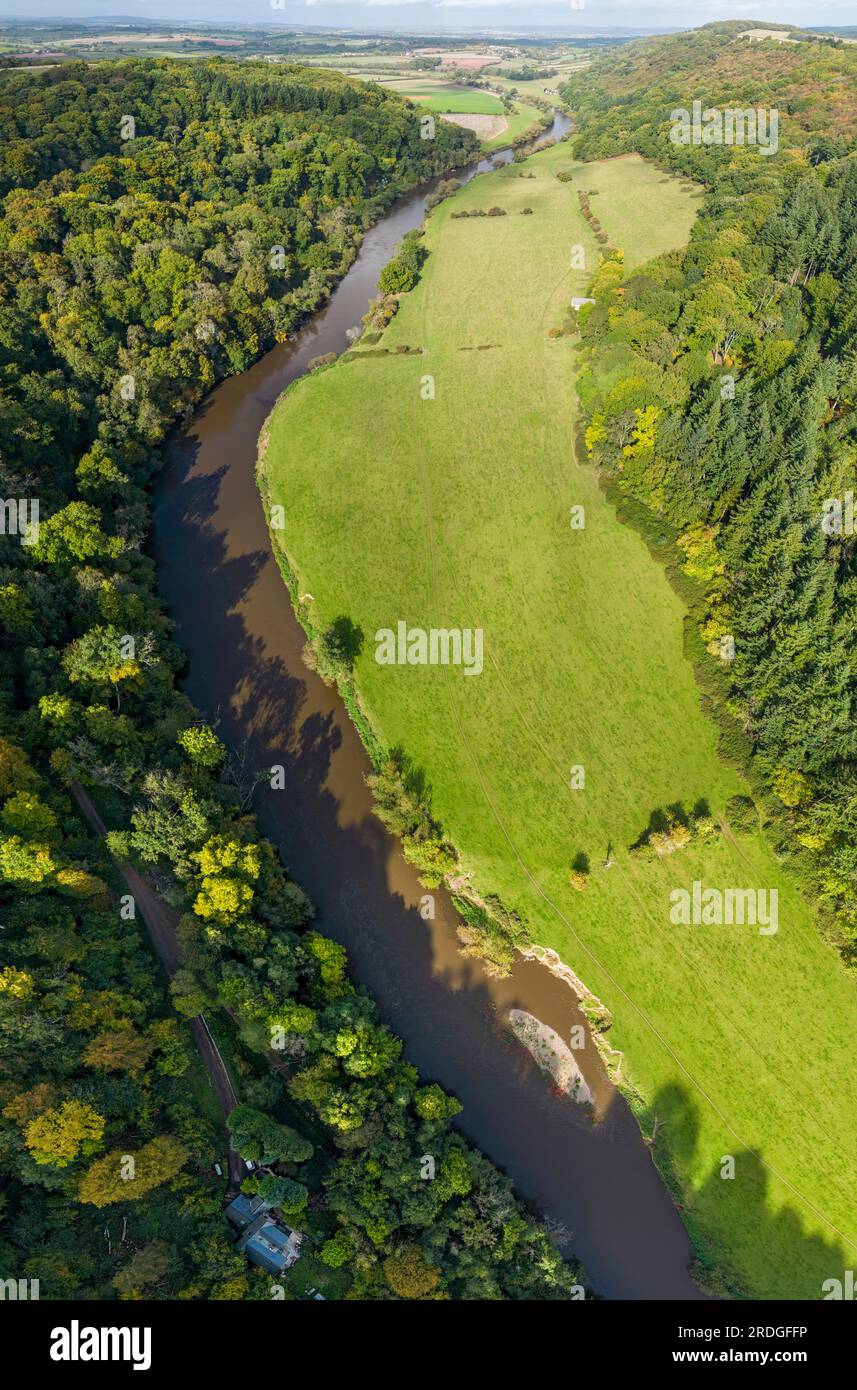 River Wye and the Wye valley from Symonds Yat and Yat Rock scenic view ...