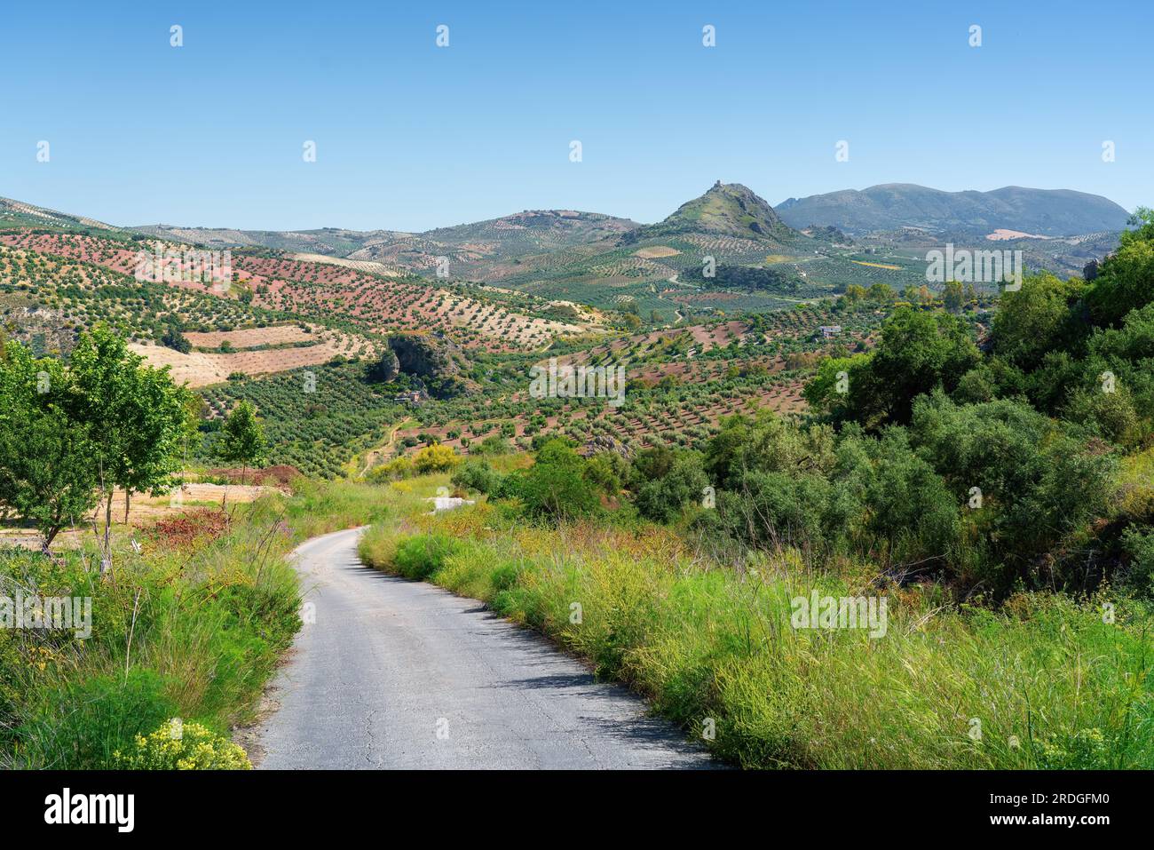 Via Verde de la Sierra greenway with the Iron Castle of Pruna - Olvera ...