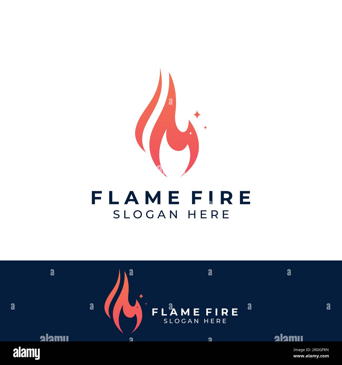 Fire or flame logo, fireball logo, and embers. Using a vector design ...