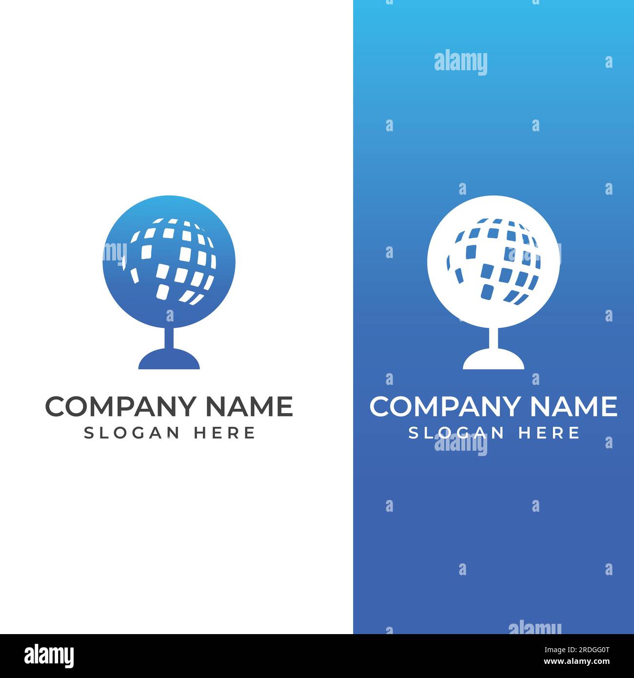 Logo of modern digital tech world, global or tech planet, and digital ...