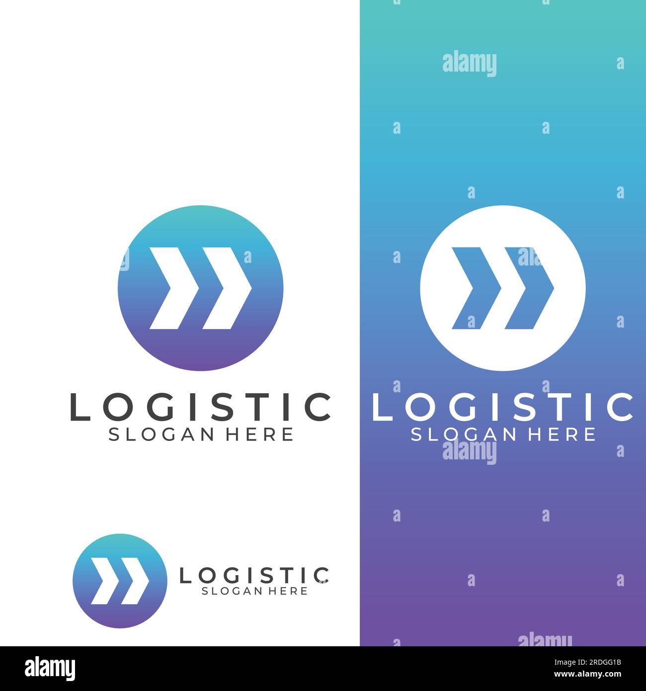 Logistics company vector logo, arrow icon logo, fast digital delivery ...