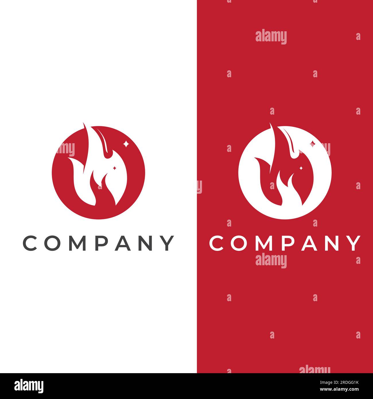 Fire or flame logo, fireball logo, and embers. Using a vector design ...