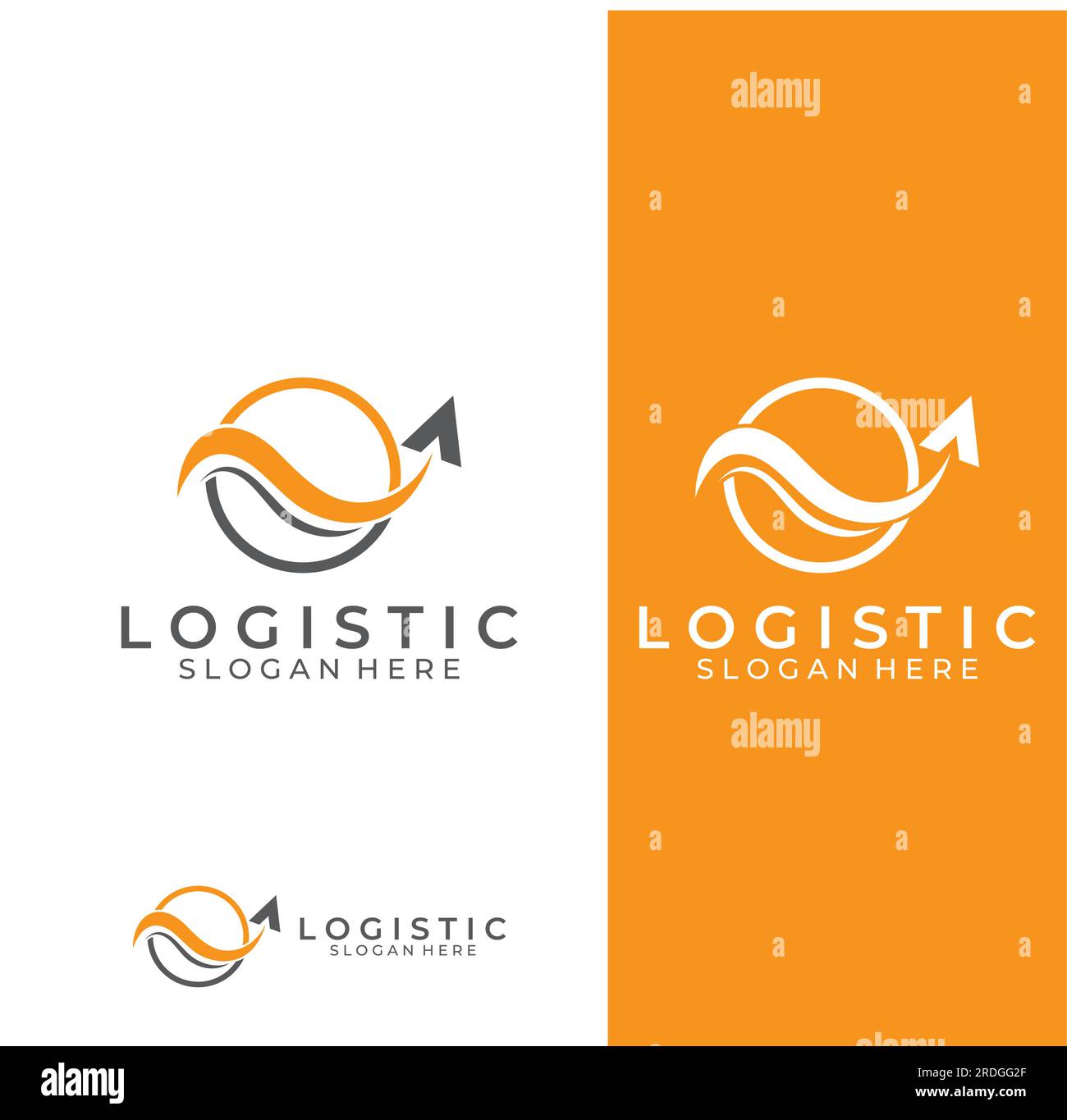 Logistics company vector logo, arrow icon logo, fast digital delivery ...