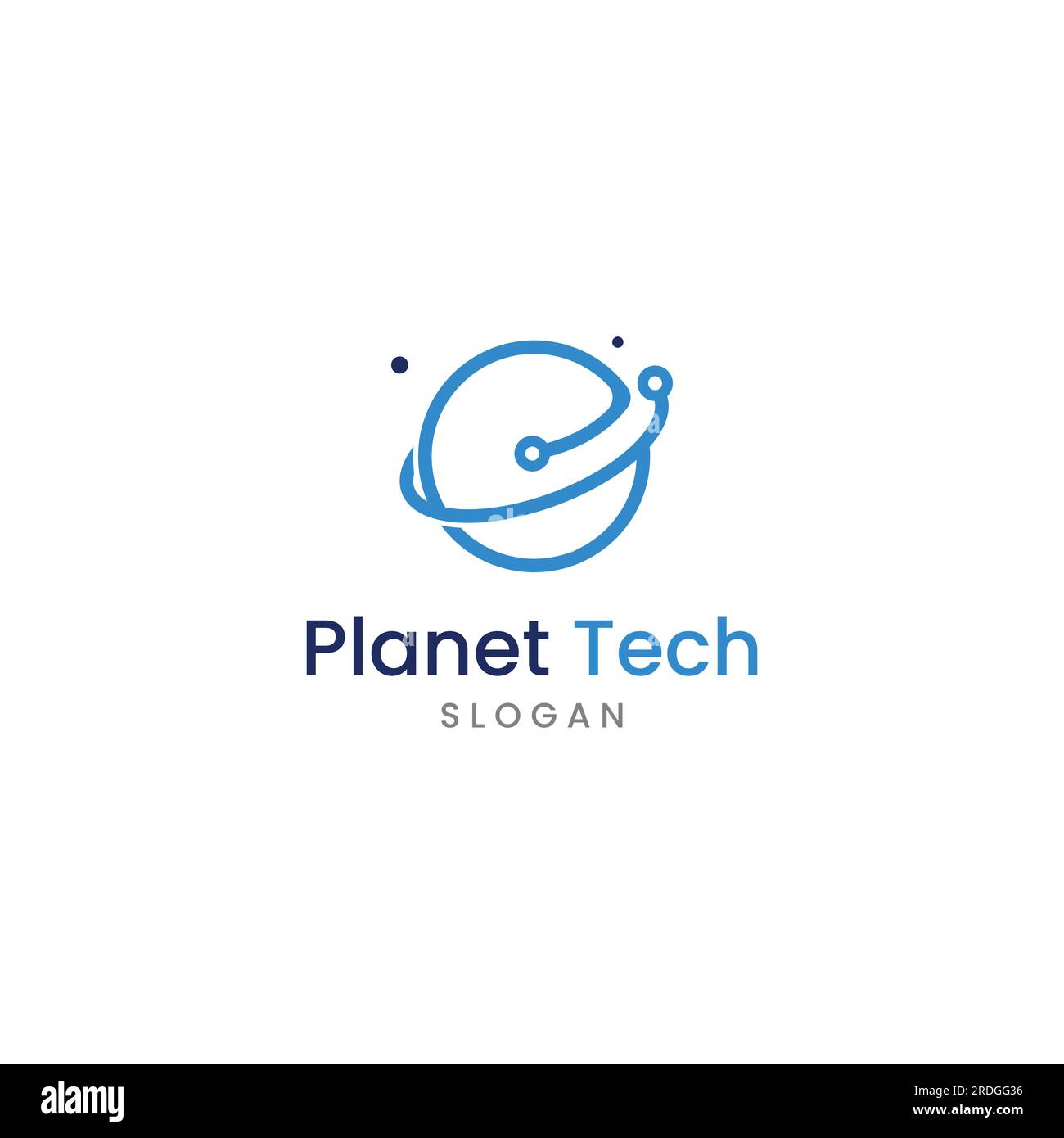 Logo of modern digital tech world, global or tech planet, and digital ...
