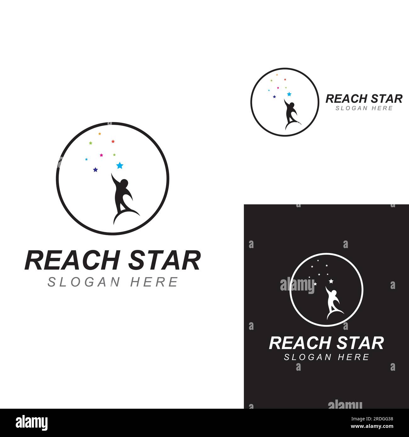 A logo to reach the stars or a logo to reach a dream or goal. Logo ...