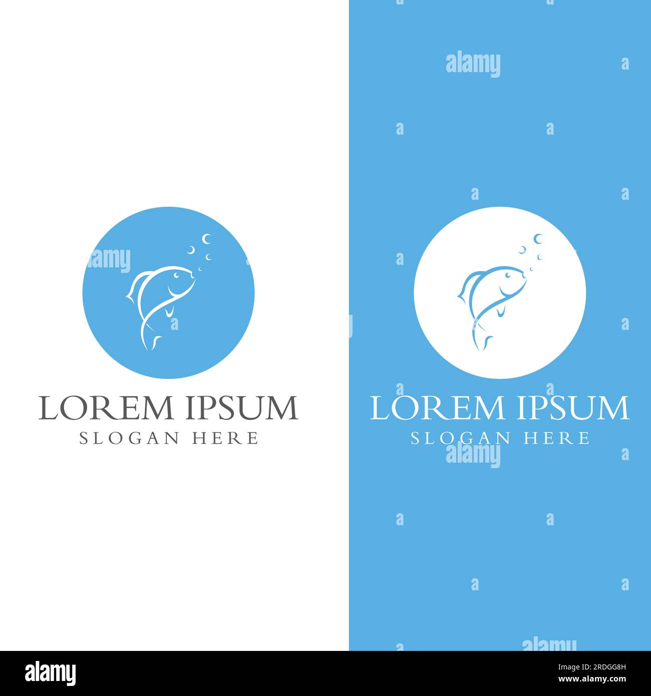 Fish logo, fishinghook, fish oil and seafood restaurant icon. With ...