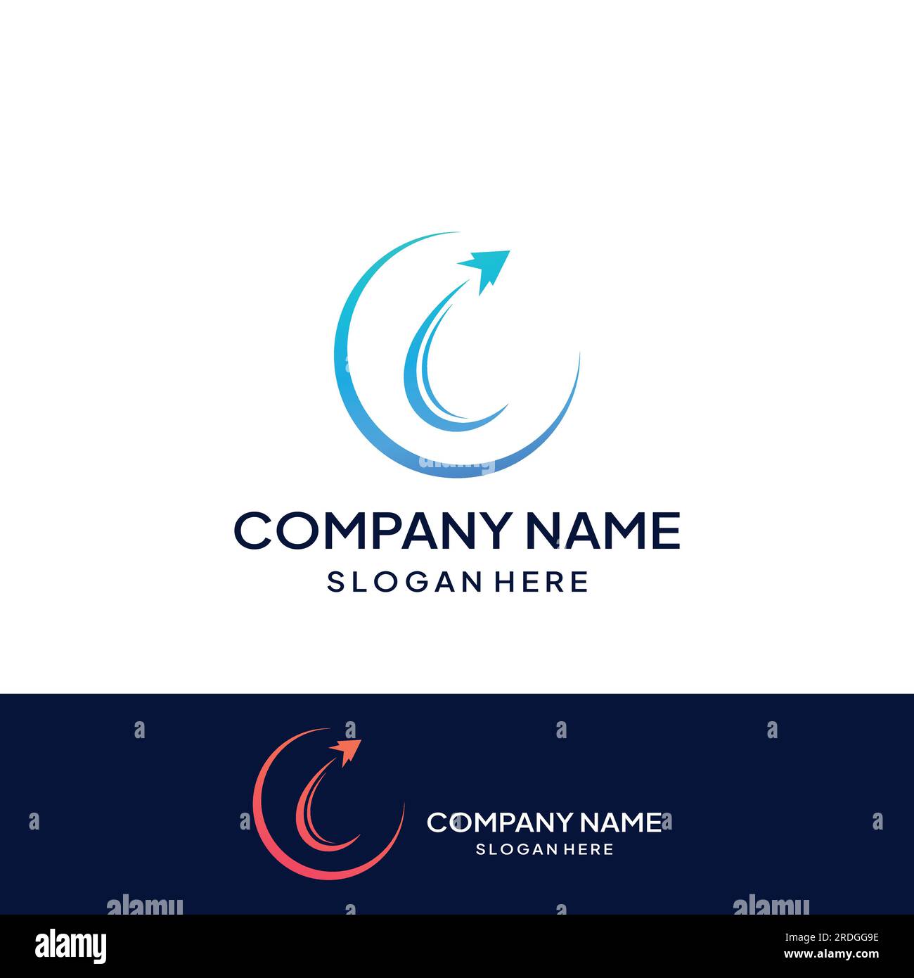 Logistics company vector logo, arrow icon logo, fast digital delivery ...