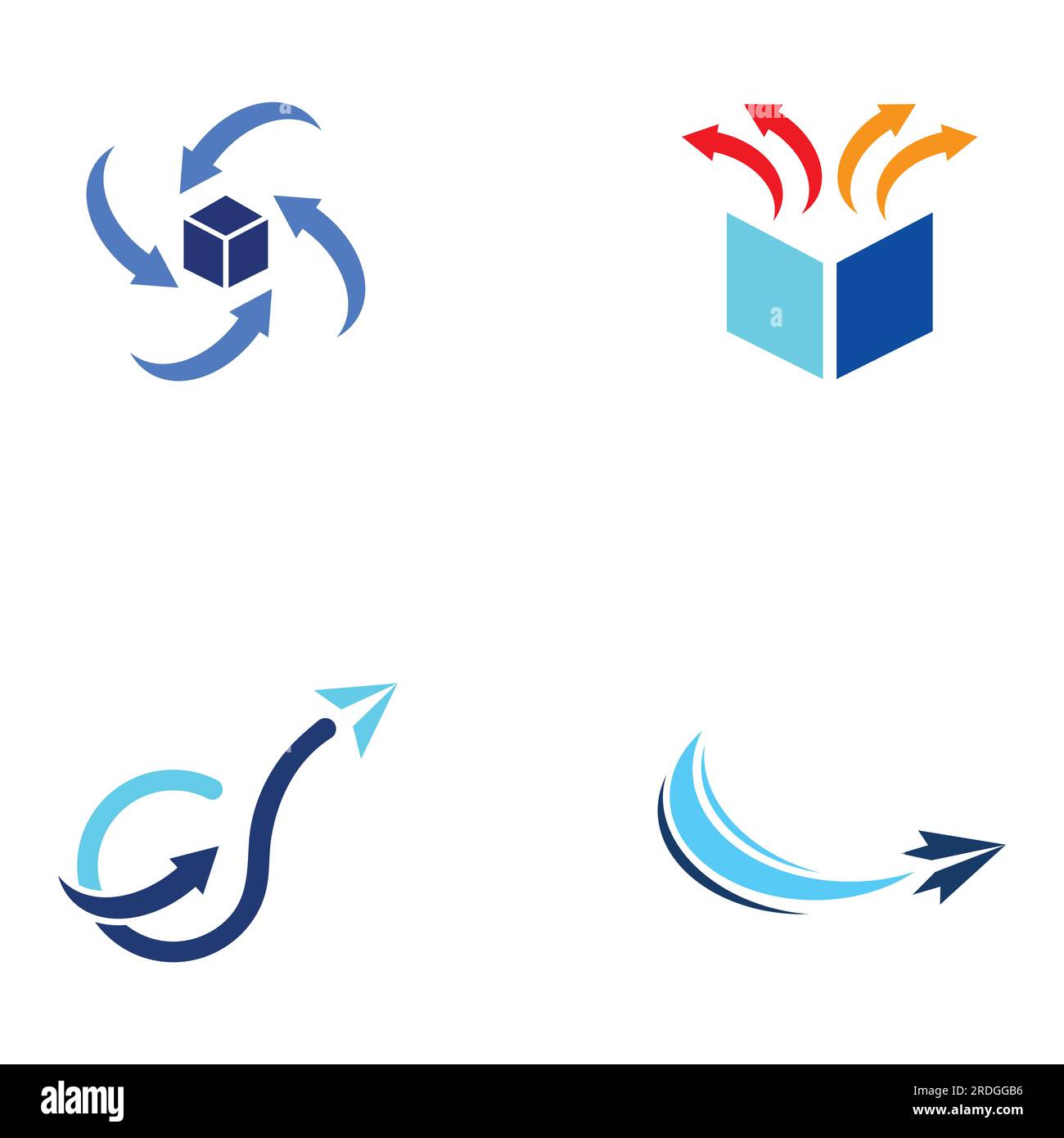 Logistics company vector logo, arrow icon logo, fast digital delivery ...