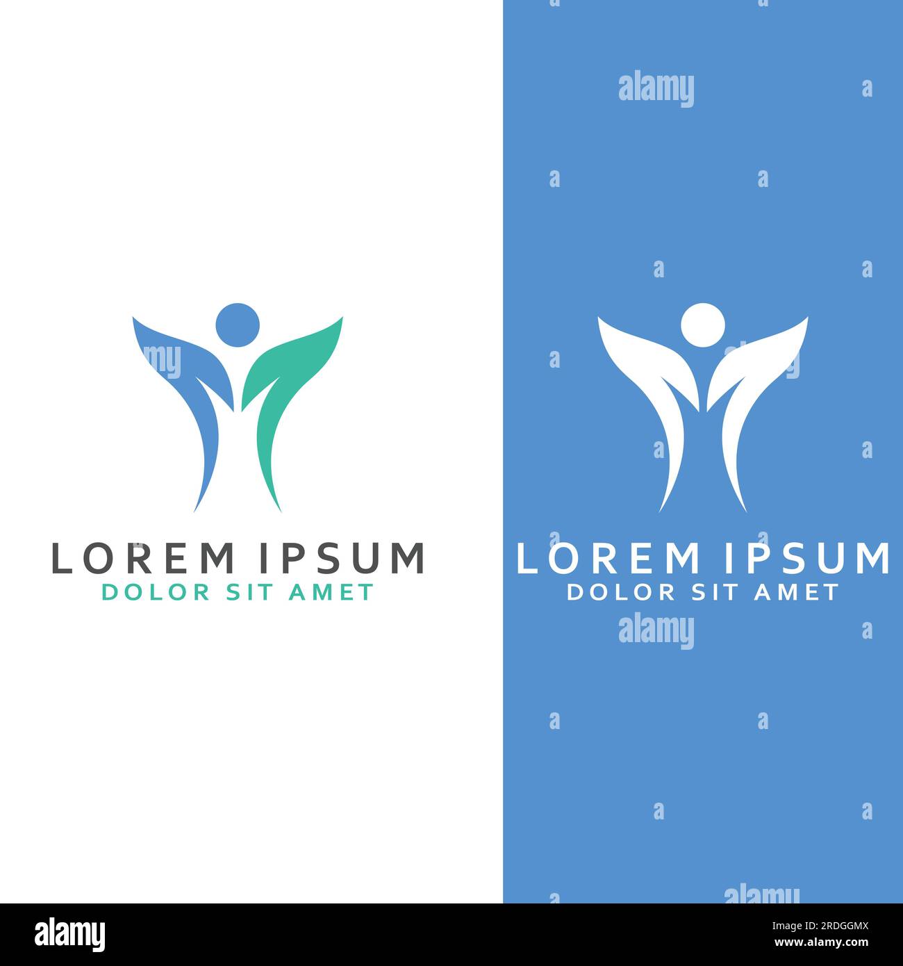 Human nature leaf logo. Leaf and human combination logo with vector ...