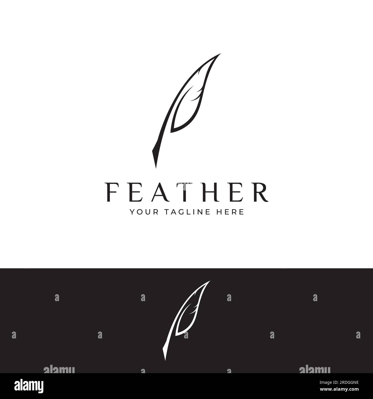 Feather logo, feather pen logo and law firm feather logo vector design ...