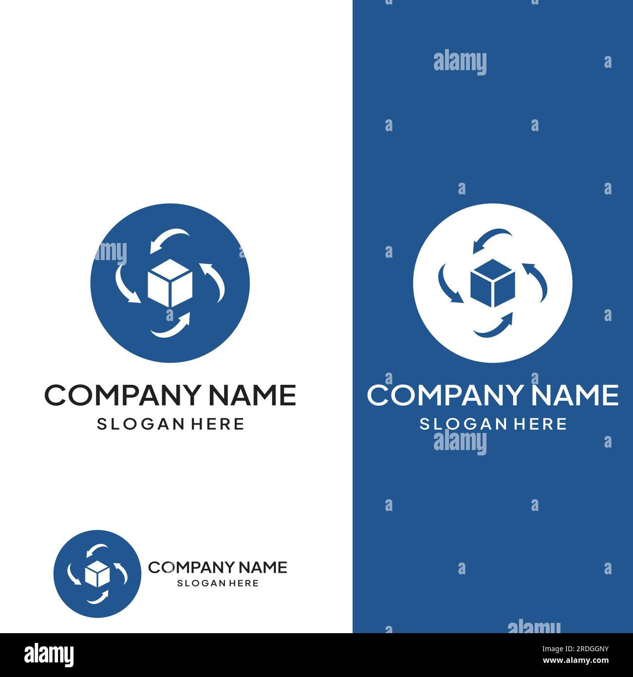 Logistics company vector logo, arrow icon logo, fast digital delivery ...