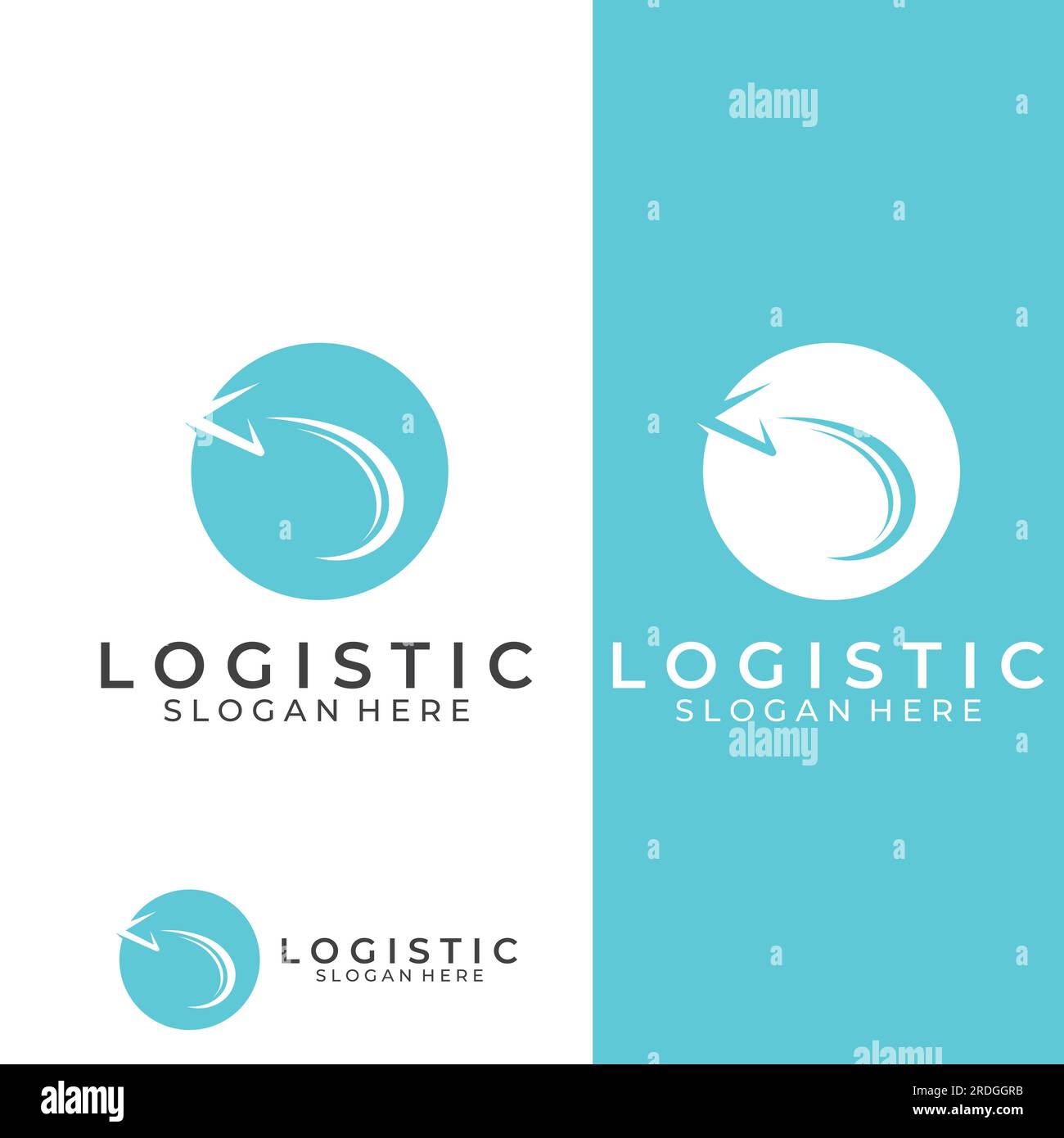 Logistics company vector logo, arrow icon logo, fast digital delivery ...