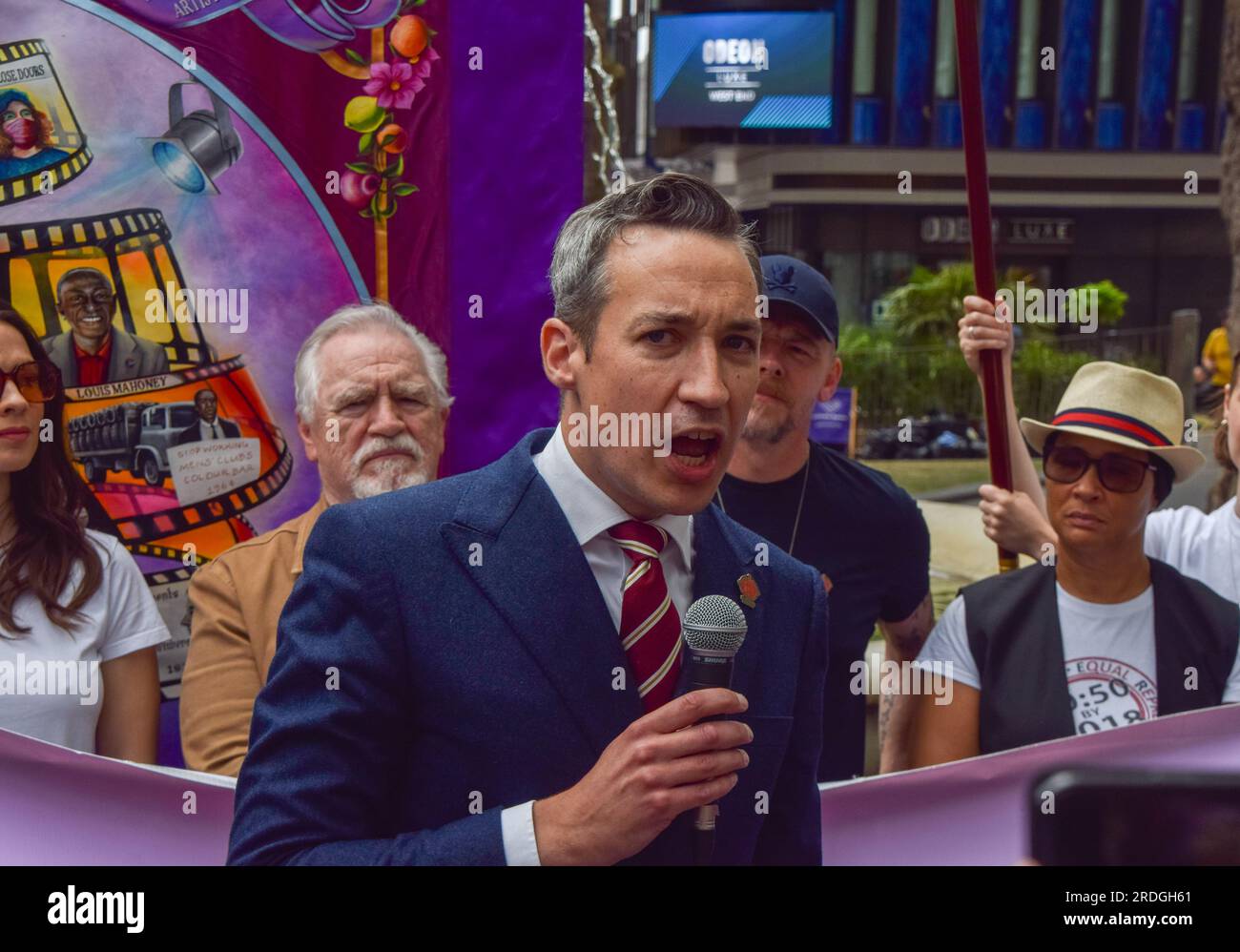 London, UK. 21st July 2023. Equity General Secretary Paul W Fleming ...
