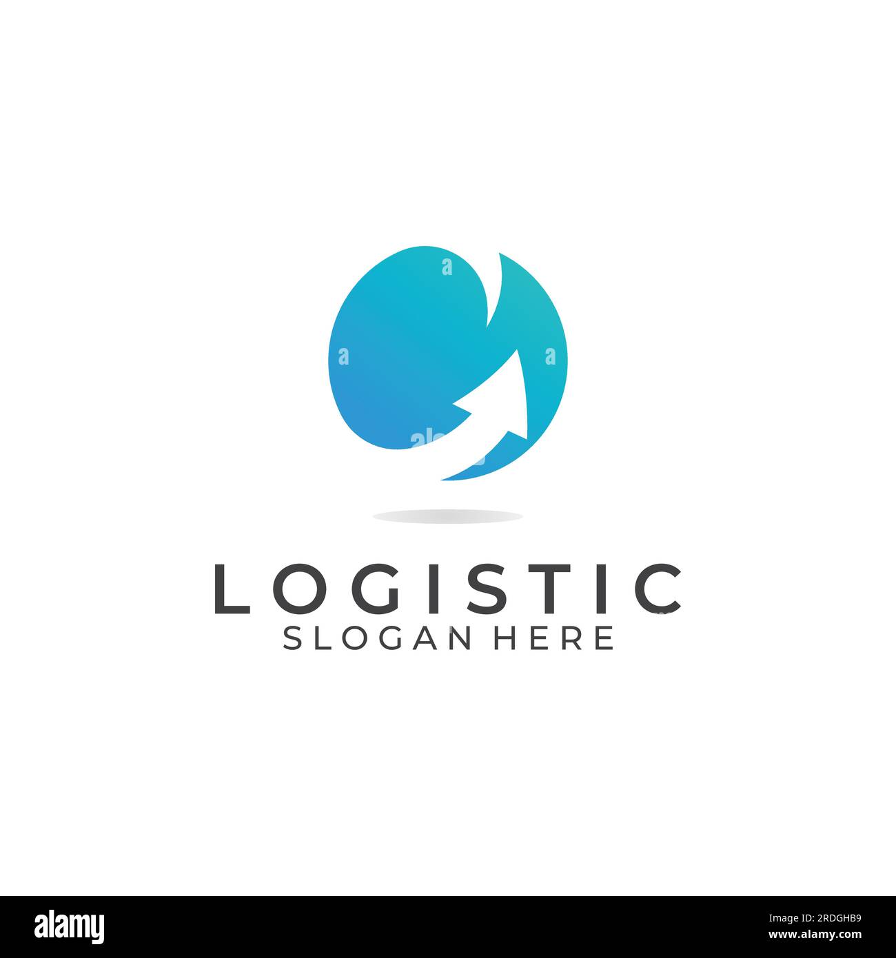 Logistics company vector logo, arrow icon logo, fast digital delivery ...